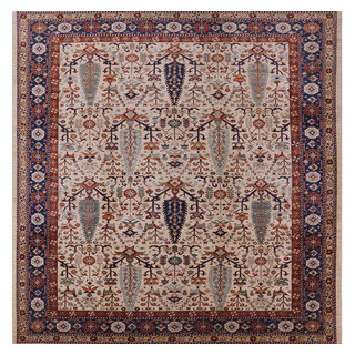 Ahgly Company Indoor Rectangle Mid-Century Modern Area Rugs, 5' x 7', 7 ...