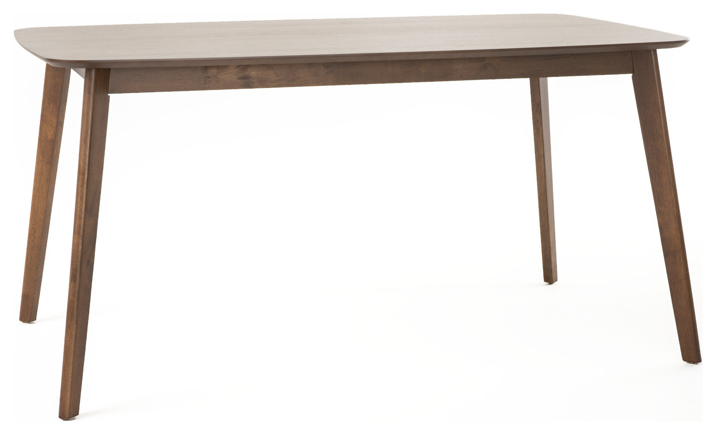 GDF Studio Navajo Natural Walnut Finish Wood Dining Table - Midcentury ...