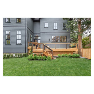 Back View - Rustic Contemporary Cabin-like House - Modern - Exterior ...