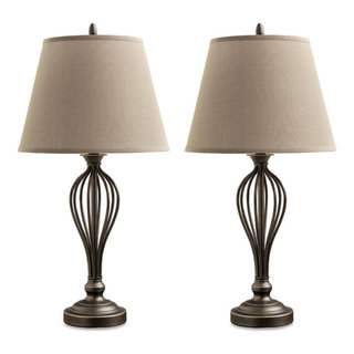 Ornawell Antique Bronze Table Lamp, Set of 2, 15"W x 15"D x 28"H ...