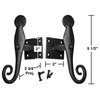 Black Shutter Dog Rat Tail Hand Forged Iron Rustproof Finish Renovators ...