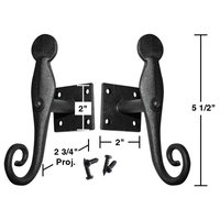 Black Shutter Dog Rat Tail Hand Forged Iron Rustproof Finish Renovators ...