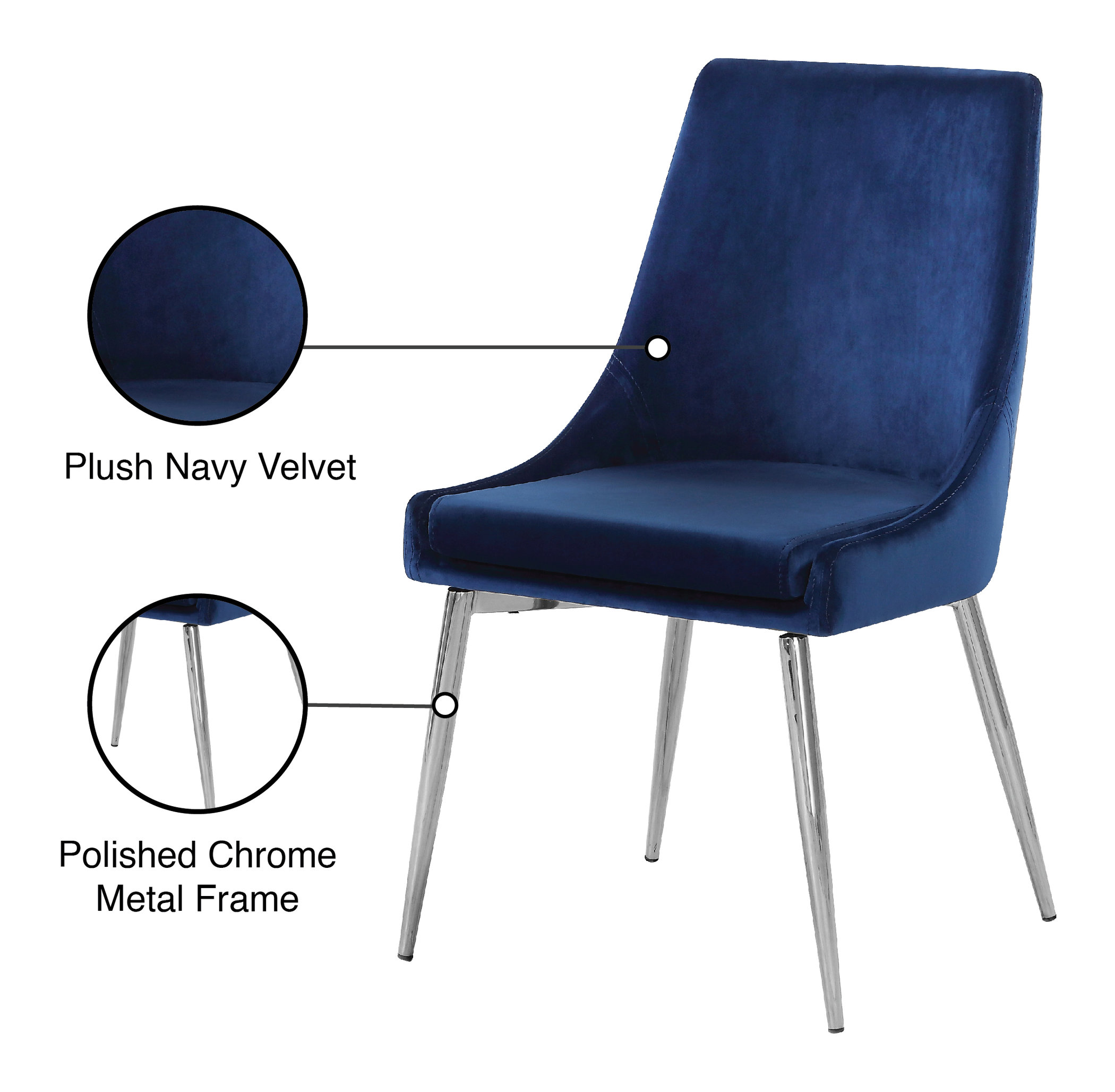 Karina Velvet Dining Chairs, Set of 2 - Midcentury - Dining Chairs - by ...