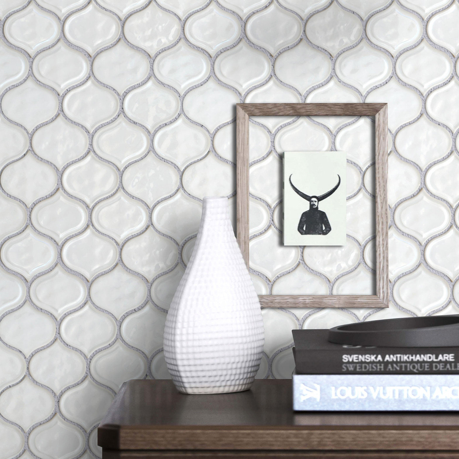 TRECCG 3X3 Grid Recycle Glass Mosaic - Mediterranean - Wall And Floor ...