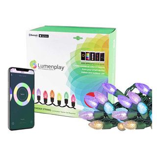 Lumenplay (#1101951) Extender Light String, 24.5' extension w/ 12 RBG ...