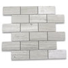 Athens Silver Cream 2x4 Subway Tile Marble Polished Haisa Wooden Beige ...
