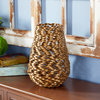 Modern Style Large, Round, Twisted Gold Metal Vase, 8"x12", 8"x12 ...
