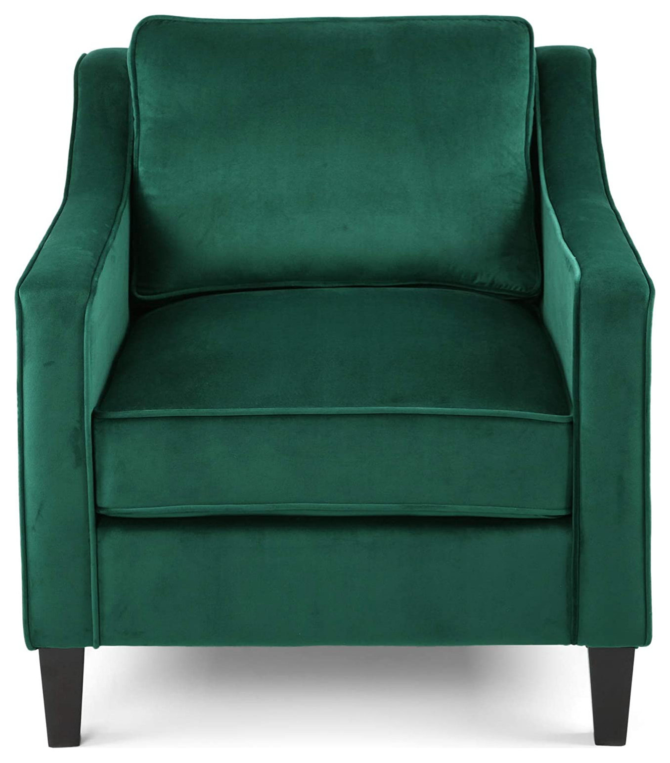 Minimalist Club Chair with Soft Velvet Upholstery and Elegant Sloped ...