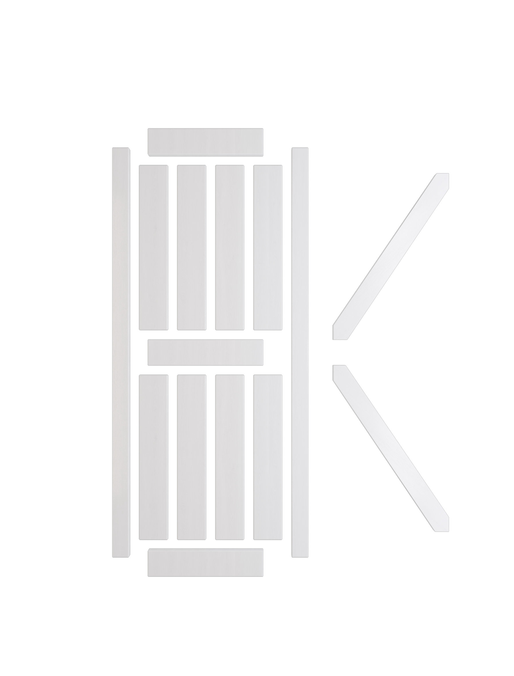 MDF Wood K Shape Barn Door with Installation Hardware Kit Water-Proof ...