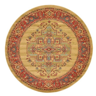 Traditional Azar Area Rug, 6' Round - Mediterranean - Area Rugs - by ...