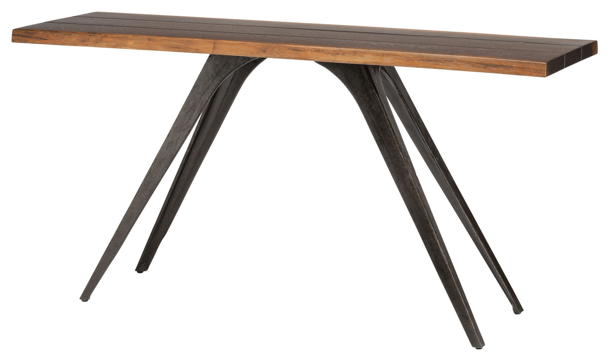 Vega Seared Wood Console Table - Industrial - Console Tables - by ...