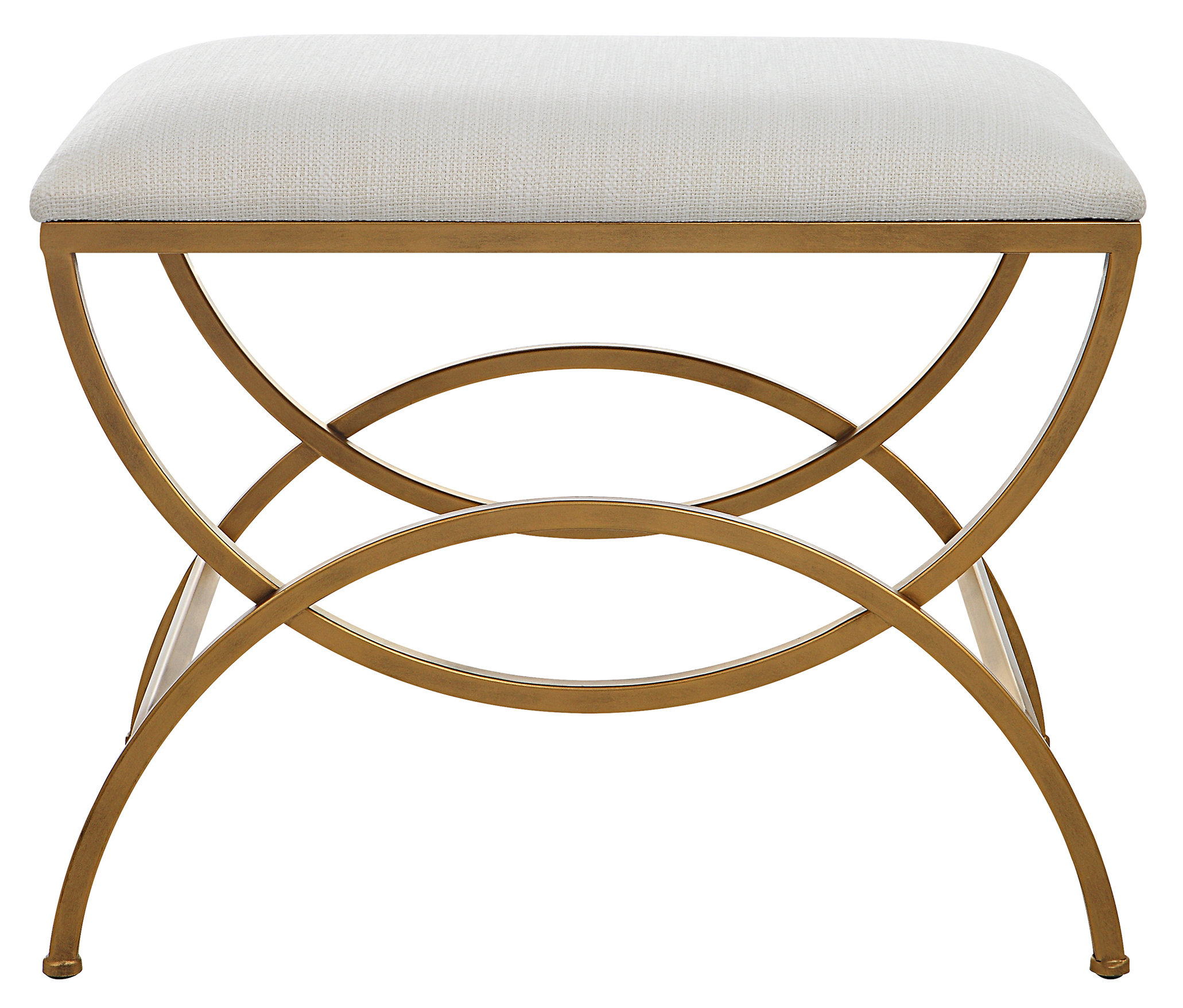 Accent stool, Antique Brushed Brass Finish - Contemporary - Vanity ...