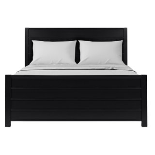 Caroline Wooden Platform Bed, Black - Transitional - Panel Beds - by ...