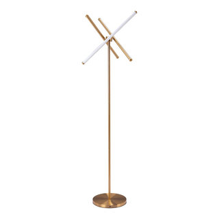 Garza Floor Lamp Brass - Contemporary - Floor Lamps - by Bison Commerce ...