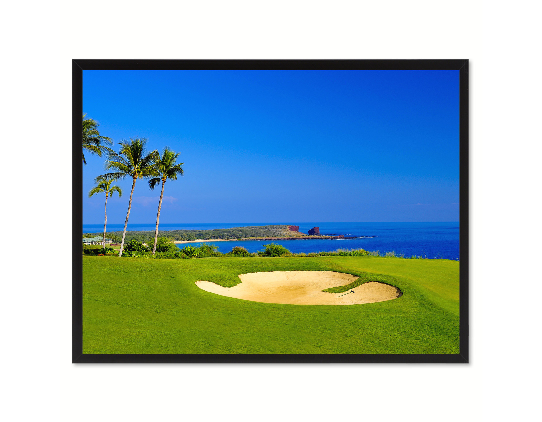 Coastal Golf Course Photo Print on Canvas with Picture Frame, 13"x17 ...