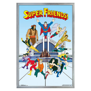 DC Comics TV - Super Friends - Team, 24.25"x35.75" - Contemporary ...