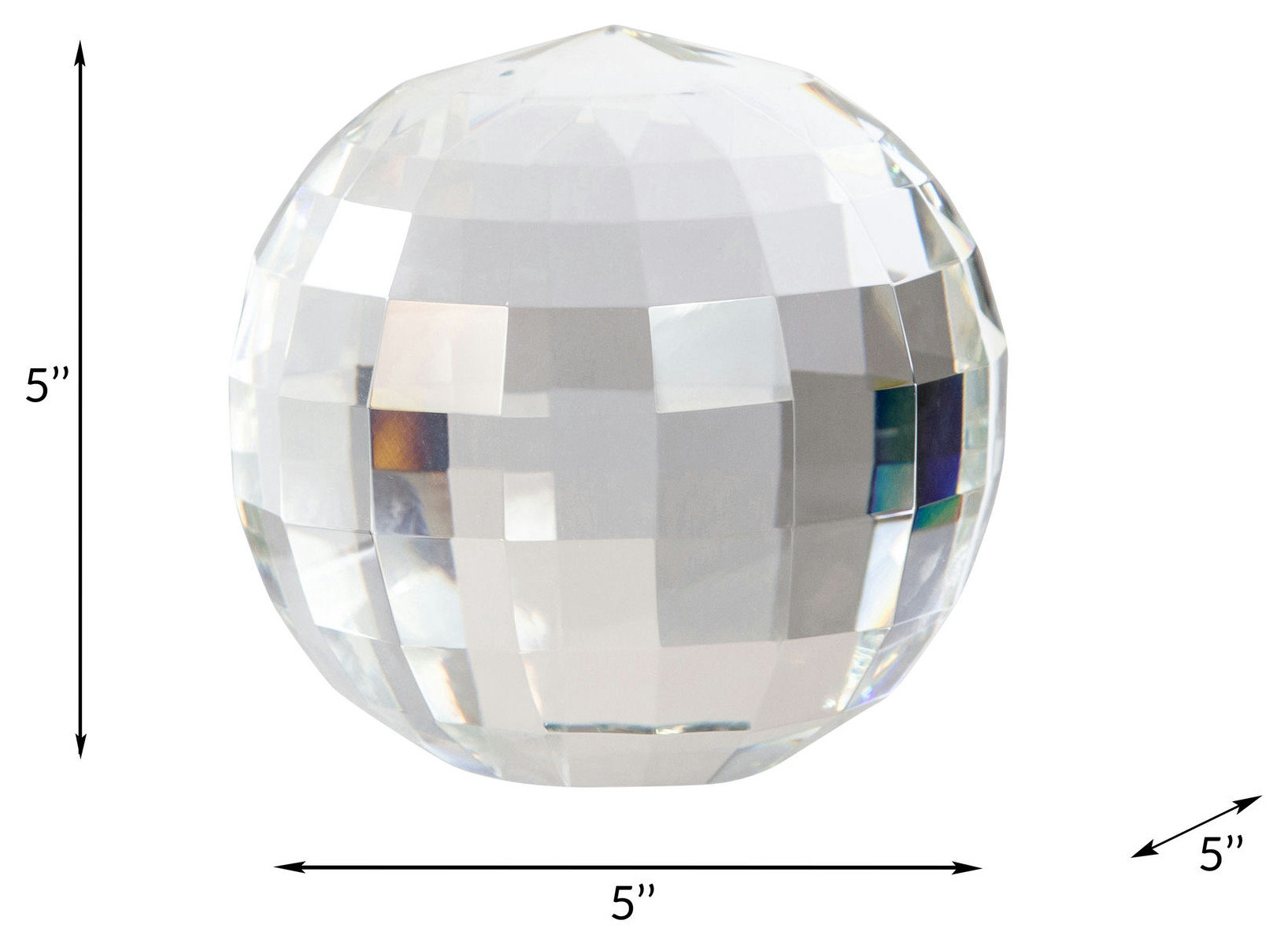 Crystal 5" Orb, Clear - Contemporary - Decorative Objects And Figurines ...