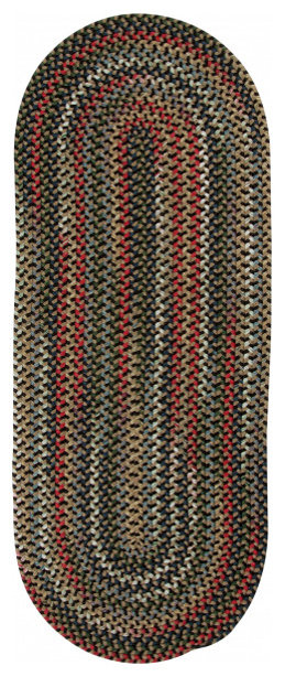 Colonial Mills Rug Wayland Runner Black Runner, Oval, 2X8 ...