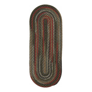 Colonial Mills Rug Wayland Runner Black Runner, Oval, 2X8 ...