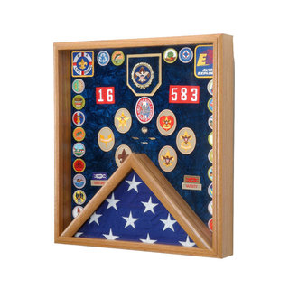 Scouts Flag and Awards Display Case With Laser Engraved Scout Medal ...