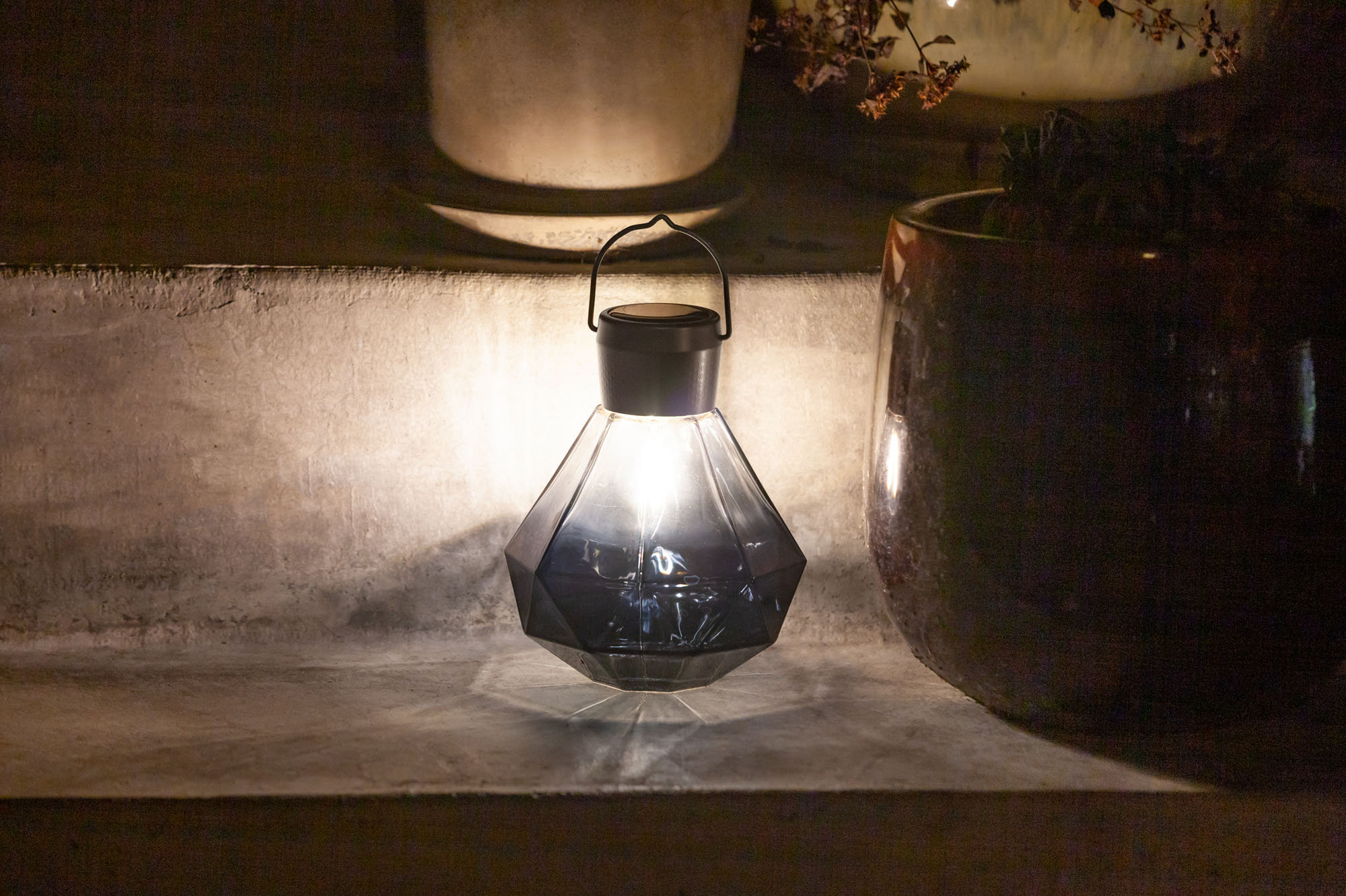 Solar Glass Gem Light, Smoke - Contemporary - Outdoor Table Lamps - by ...