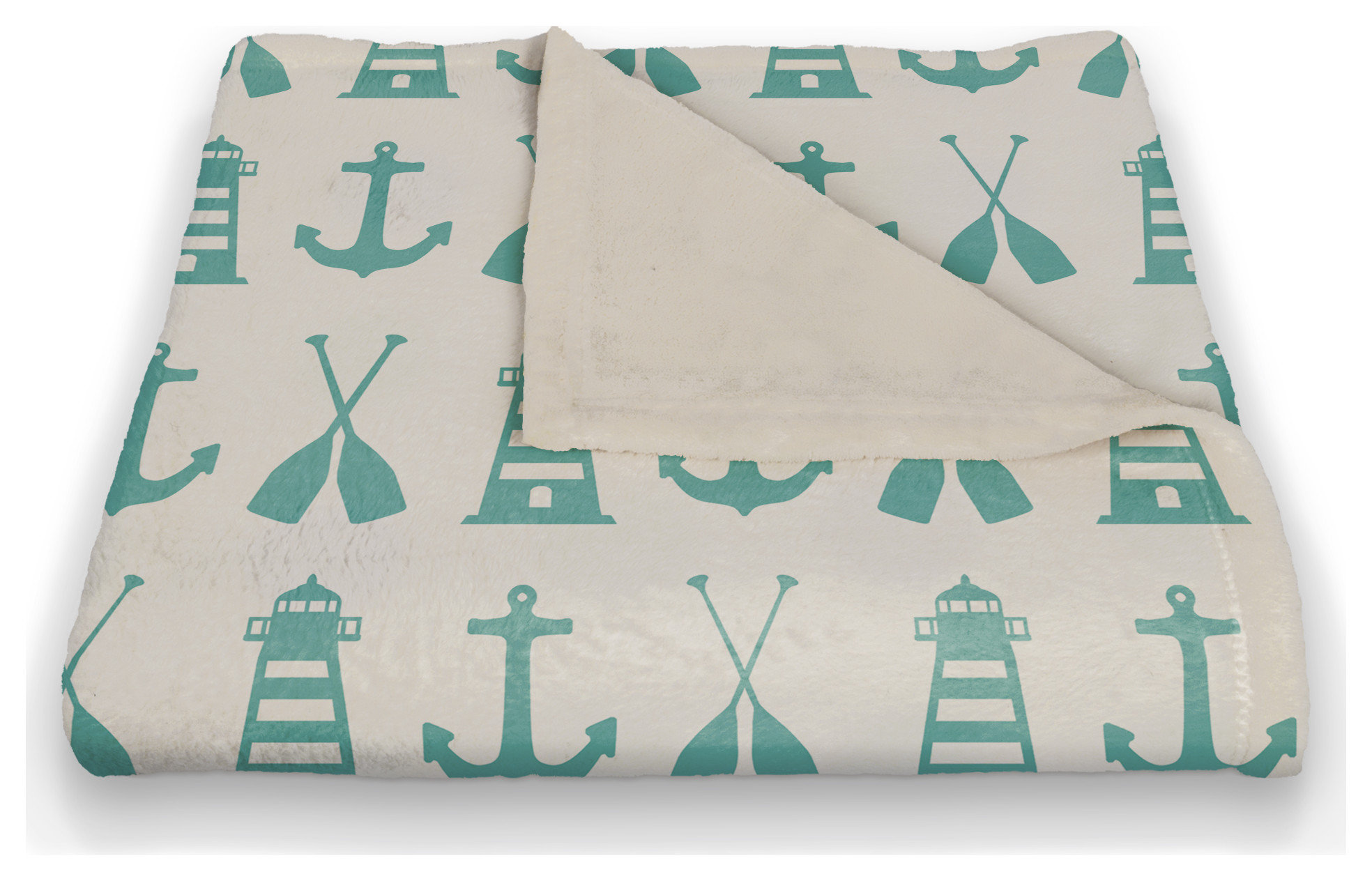 Nautical Icons Throw Blanket, 50x60 - Beach Style - Throws - by Designs ...
