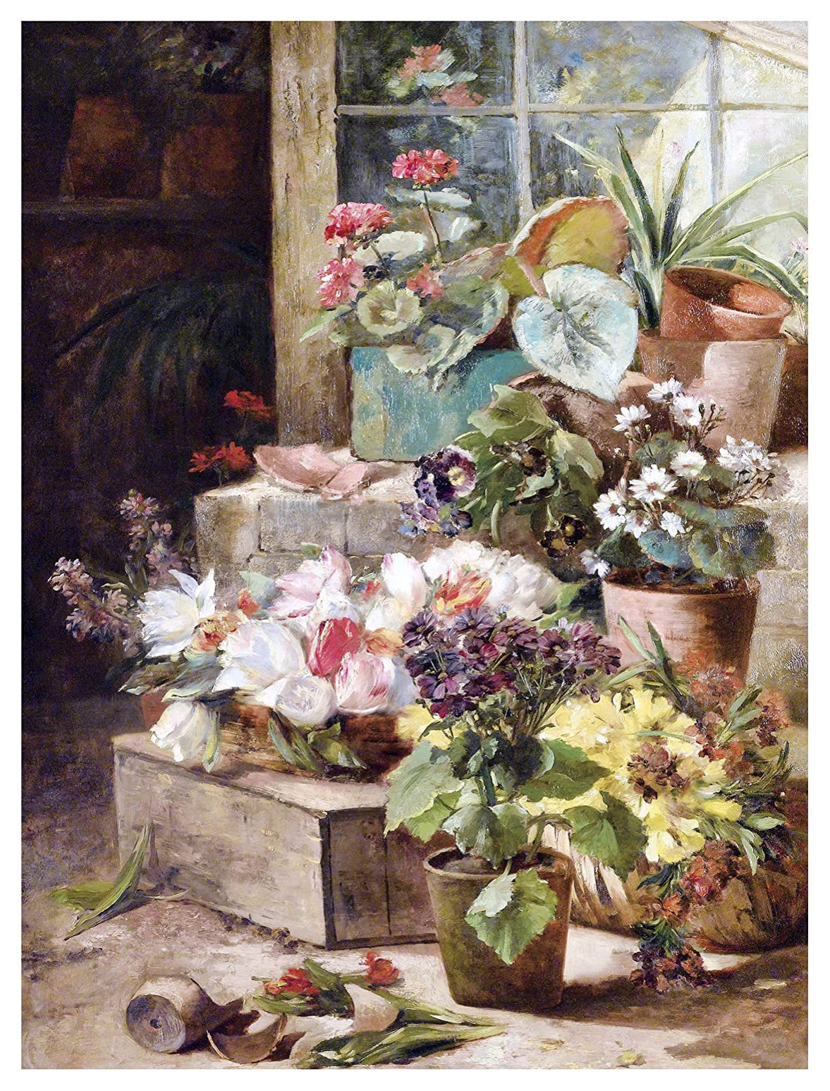 Tile Mural FLOWERS POTS Accent Kitchen Wall Backsplash, Ceramic Matte ...