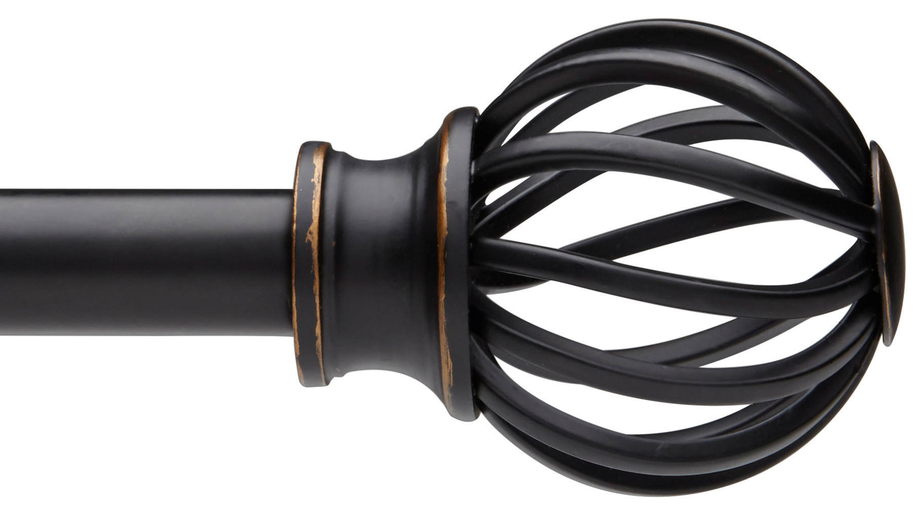 Coppola Single Rod, Burnished Black, 28-48" - Traditional - Curtain ...