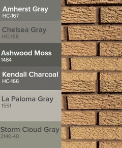 Yellow brick house Paint color choices