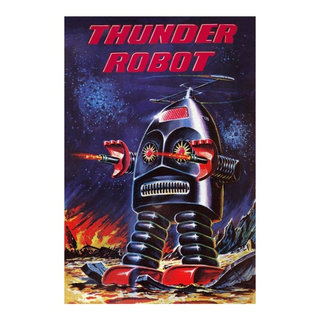 "Thunder Robot" Digital Paper Print by Retrobot, 14"x20", 18"x26 ...