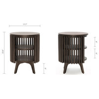 Sierra Low Side Table, Acacia with Dark Stained Finish - Midcentury ...