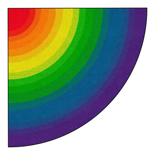 Flagship Carpets VA416-26A 6' Quarter Circle Rainbow Educational Rug ...