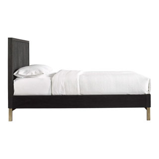 Genovese Modern Platform Bed - Black and Gold - Contemporary - Platform ...