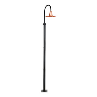 Cocoweb 16" Iris LED Post Lamp in Solid Copper With 8' Post, 11 ...