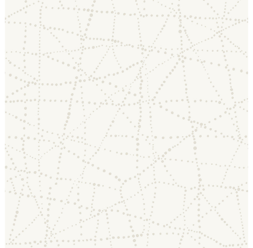 Alcott Ivory Dotted Wallpaper, Bolt - Contemporary - Wallpaper - by Brewster Home Fashions | Houzz