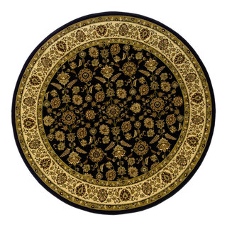 Aiden Traditional Vintage Inspired Brown/Ivory Rug, 8' Square ...