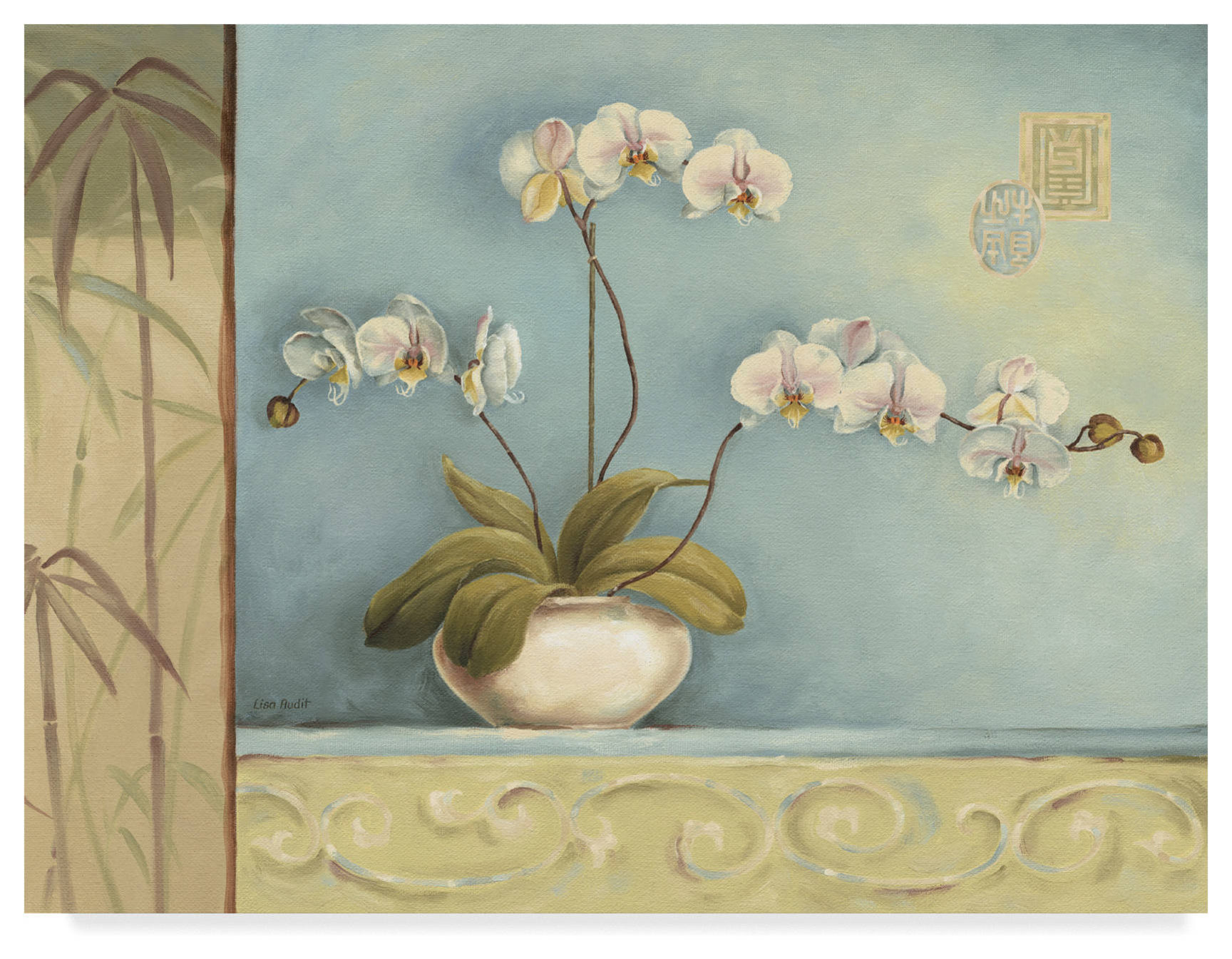 "Orchid Spa 2" by Lisa Audit, Canvas Art, 47"x35" - Asian - Prints And ...