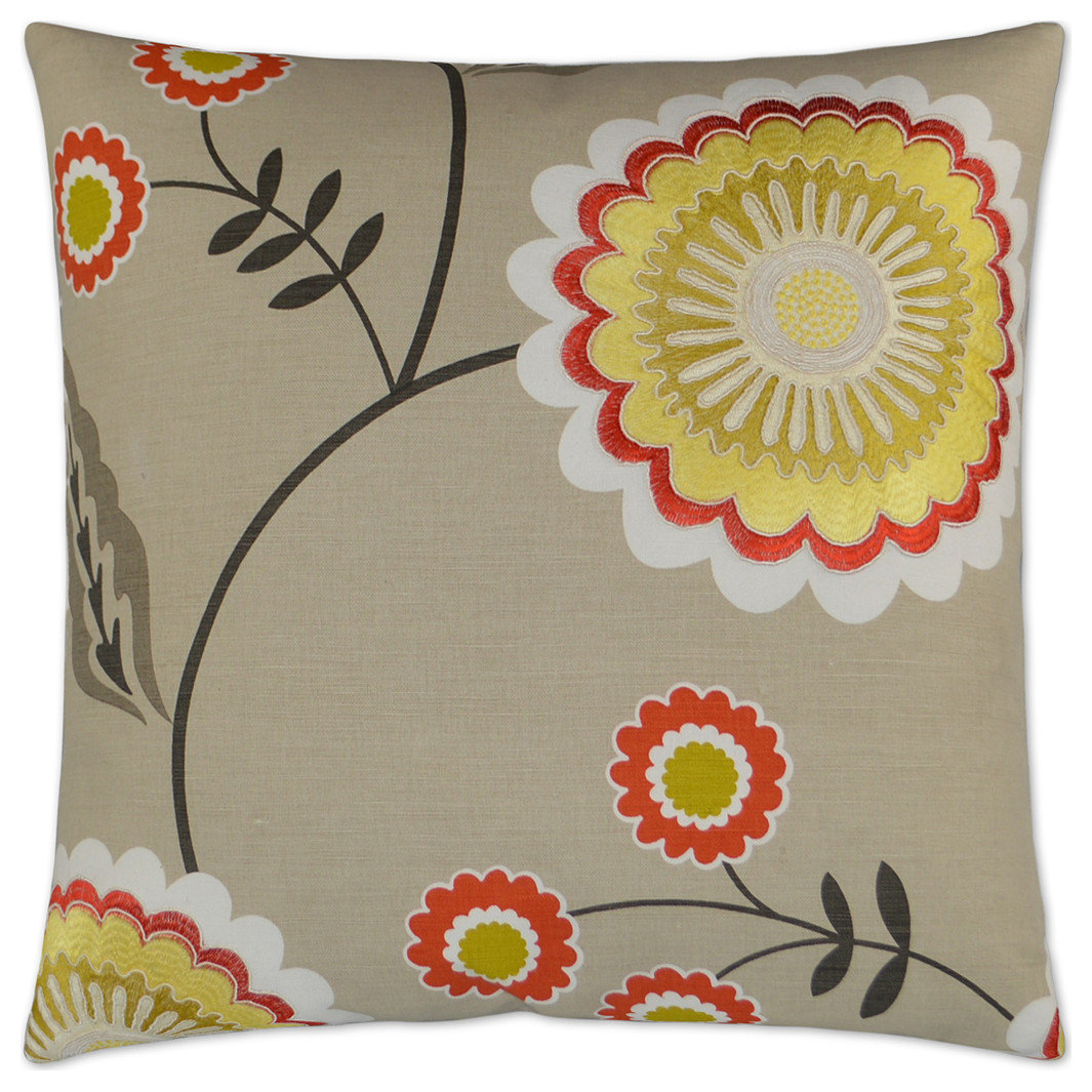 Caladium Pillow - Orange, 24" x 24" - Contemporary - Decorative Pillows ...