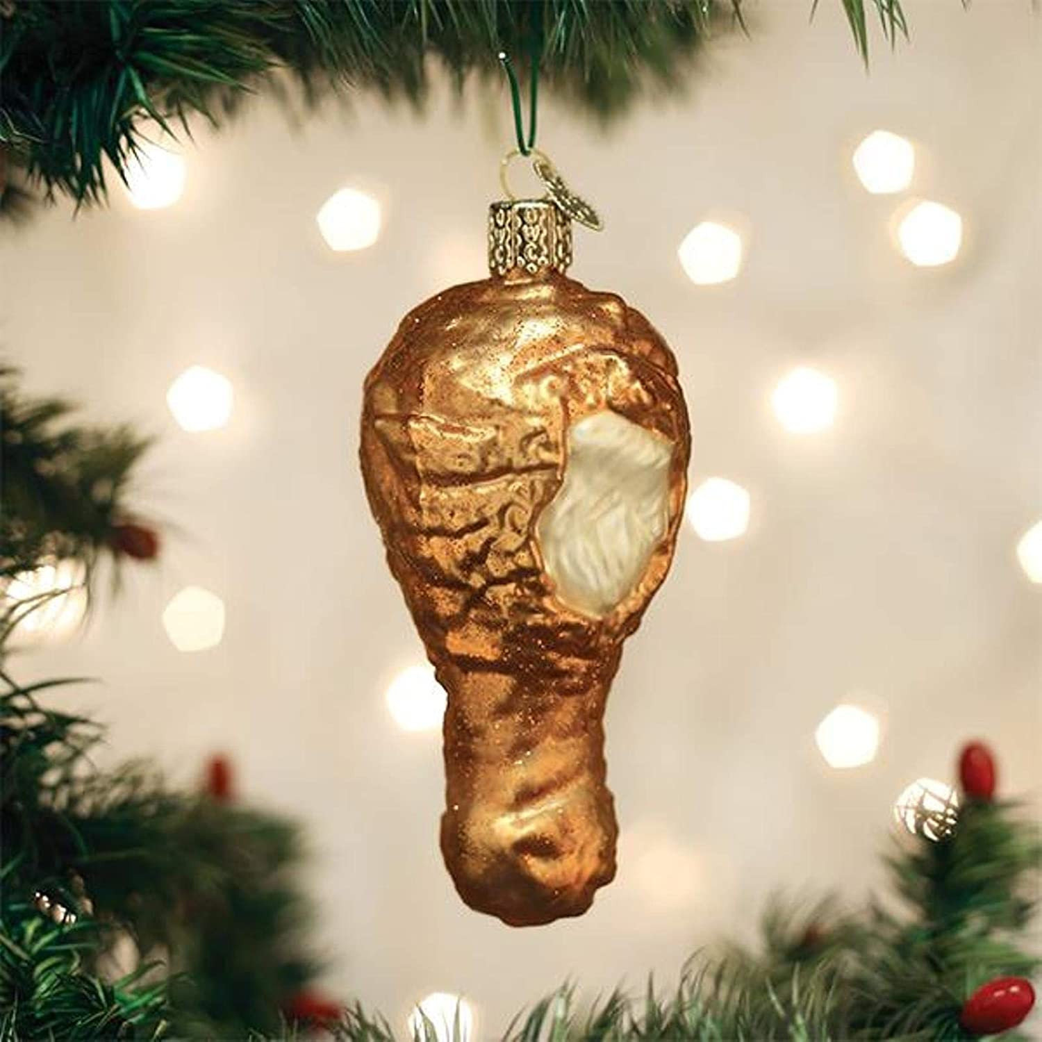 Old World Christmas Fried Chicken Blown Glass Ornament - Christmas ...