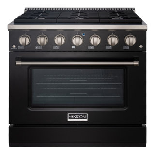 36" Slide-in Freestanding Gas Range & 5.2 Cu. Ft. Oven, 6 Burners ...
