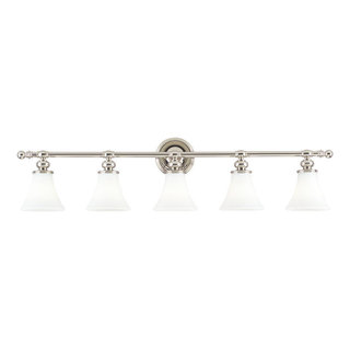 Bathroom Vanity 5-Light With A19 Bulbs, 43", 500W - Traditional ...