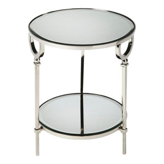 Contemporary Silver Round Side Table - Contemporary - Side Tables And ...