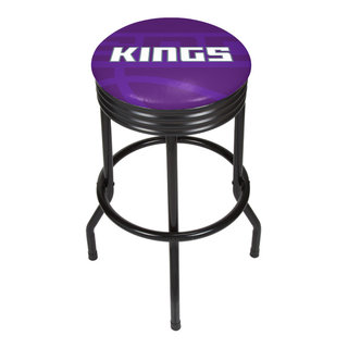 NBA Black Ribbed Bar Stool, Fade, Sacramento Kings - Contemporary - Bar ...