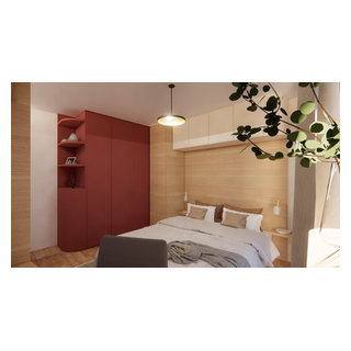 Chambre parentale - dressing - bureau - Contemporary - Bedroom - Paris ...