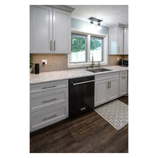 Waypoint Light Gray Kitchen Cabinets and Eternia Quartz Countertops ...