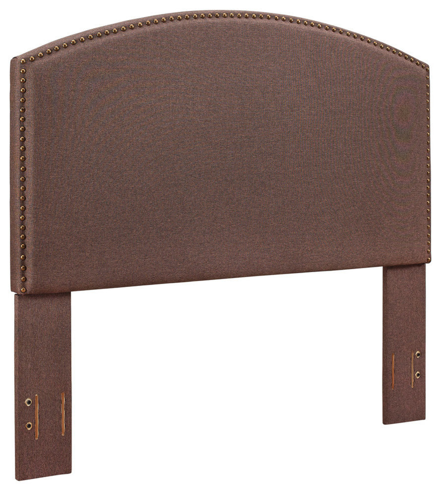 Cassie Curved Upholstered King/Cal King Headboard, Bourbon Linen ...