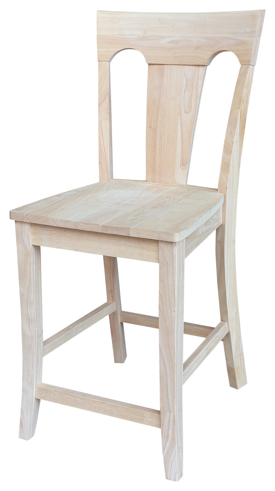 36" Round Top Counter Height Dining Table with Stools in Unfinished, 3 ...