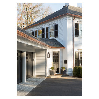Recessed Panel Added to Renovated Columns - Traditional - Entry ...