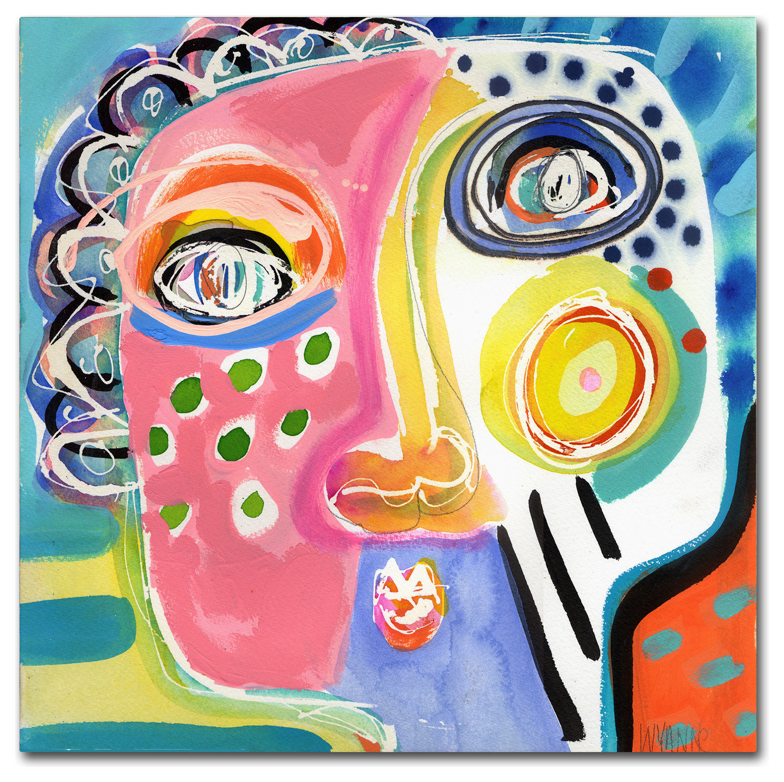 Wyanne 'Miss Bettys Aunt Hilda' Canvas Art, 14"x14" - Contemporary ...