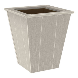 Poly Elite Planter, 22 Inch - Transitional - Outdoor Pots And Planters ...